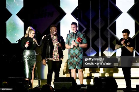 Alex Ej Jesse Lozano Jojo Wright Speak Onstage During 1027 Kiis