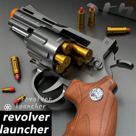 Revolver Toy Gun 357 Pistol Manual Firing Soft Bullet Shell