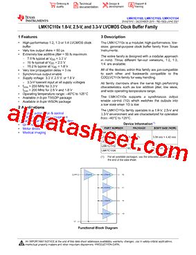 LMK1C1108 Datasheet PDF Texas Instruments