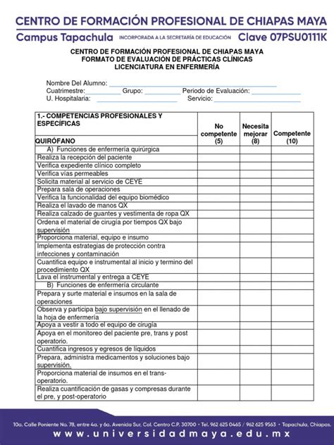 Hojas De Evaluacion Pdf Enfermería Cirugía