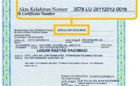 Detail Contoh Nomor Akta Kelahiran Koleksi Nomer 40