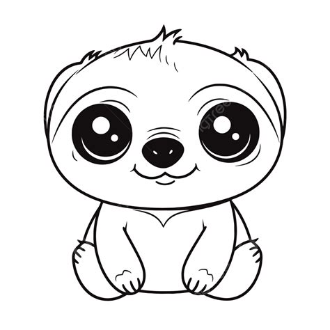Sloth Face Coloring Pages
