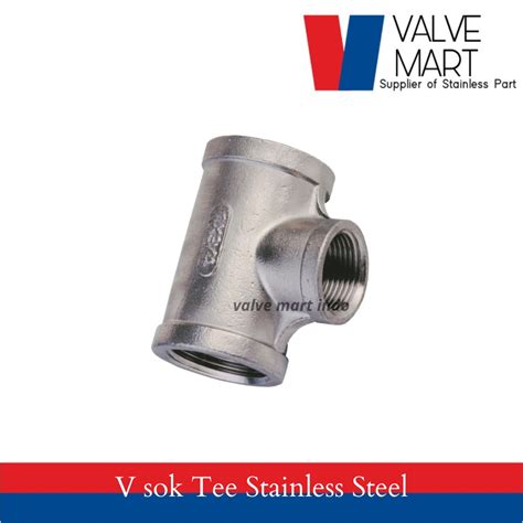 Jual V Sok Tee Stainless Steel 304 38 X 14 Reducer Tee Stainless