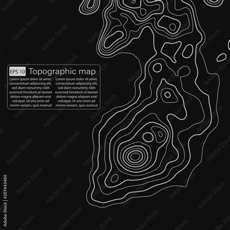Topographic Map Topographical Background Linear Graphics Vector