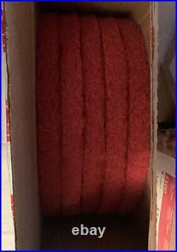 3m Red Buffer Pad 5100 13floor Buffer Machine Use 5 Pad Box Lot