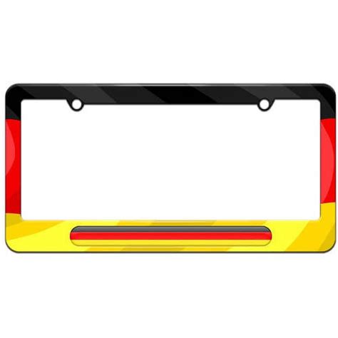 German Flag Germany License Plate Tag Frame Multiple Colors