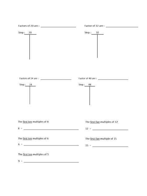 Factors And Multiples Grade 4 Pdf