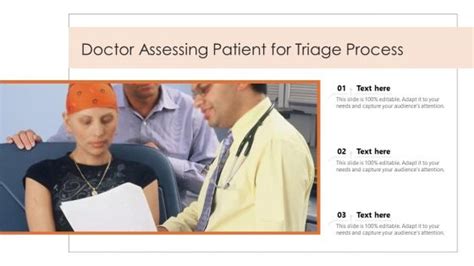 Doctor Assessing Patient For Triage Process Powerpoint Templates