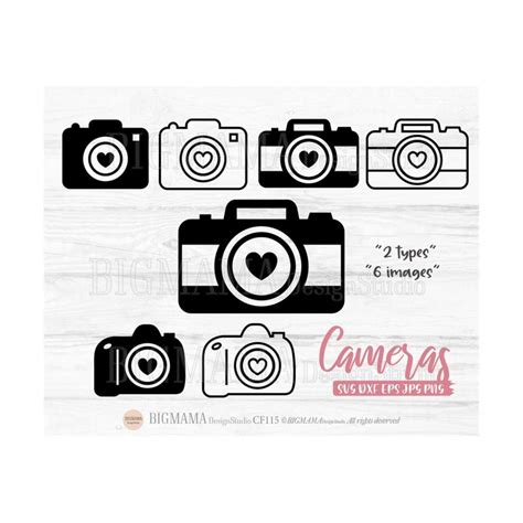 Camera Svg Camera Svg Photography Camera Svg With Heart Dxf Inspire