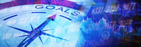 Composite Image Of Compass Pointing To Goals Photo Background And