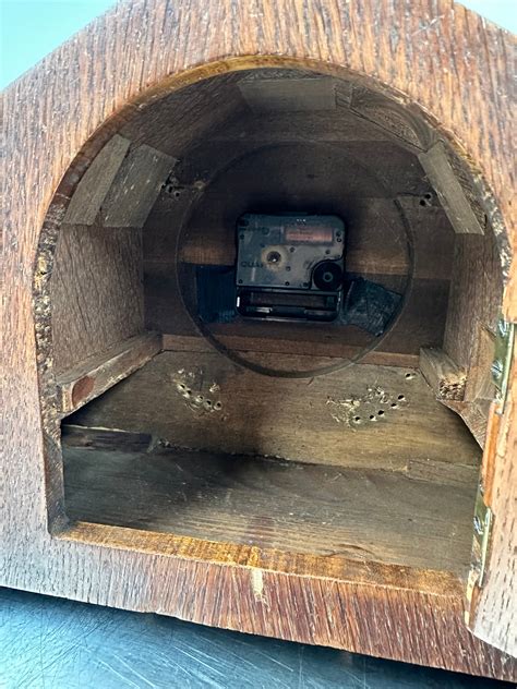 Vintage Junghans Art Deco Octagon Battery Mantel Clock Adelaide Clock