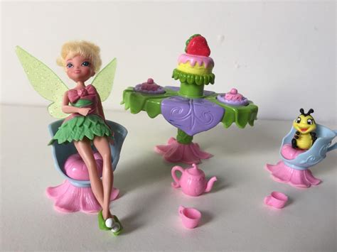 Jakks Disney Fairies Tinkerbell Tea Set And Doll Figure Polly Pocket
