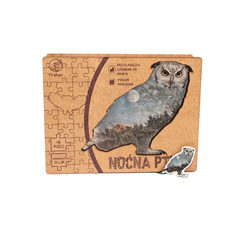 Puzzle Lenigmo Sova Noćna Ptica Vrabac — Mojshop