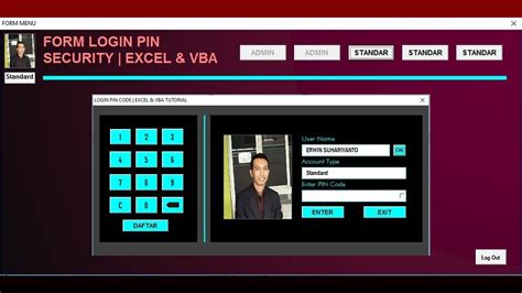 Modern Form Login Pin Code Excel And Vba Tutorial Youtube