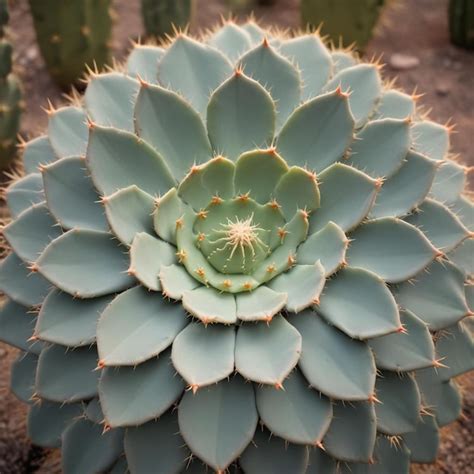 Closeup Of A Cactus Detailed Focus On The Intricate Spines And Texture