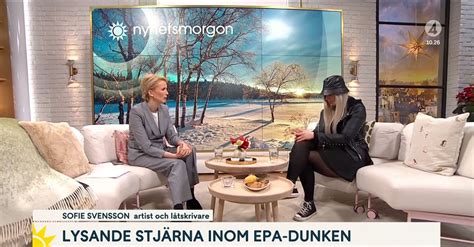 Epadunk Artisten Sofie Svensson Fick Panikångest I ”nyhetsmorgon”