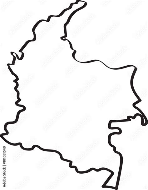 Freehand Sketch Of Colombia Map Vector Illustration Stock Vector