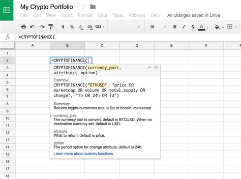Crypto Spreadsheet Throughout Import All Live Cryptocurrency Data Into