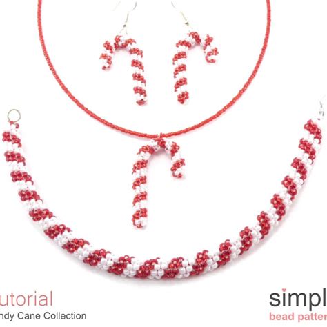 Beaded Candy Cane Etsy