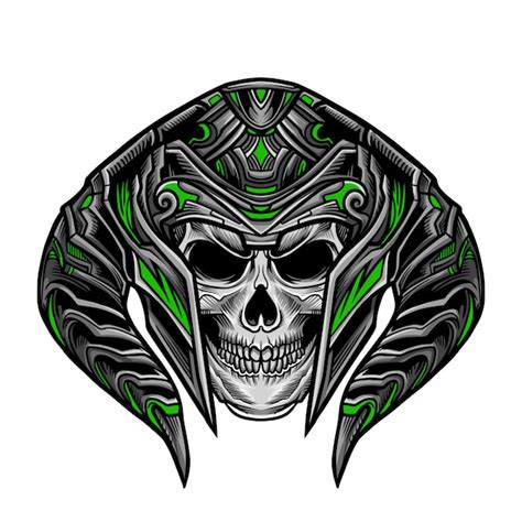Premium Vector Skull Warrior Head Vector
