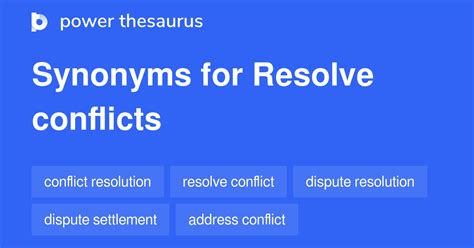 Resolve Conflicts Synonyms 322 Similar Words And Phrases