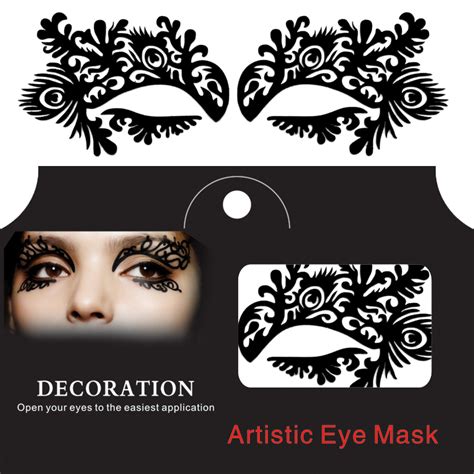 Bracken Face Tattoo Sticker Halloween Lace Squishy Fretwork Papercut C