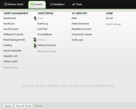 Menu Customization