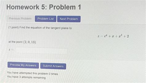 solved homework 5 problem 1 previous problem problem list