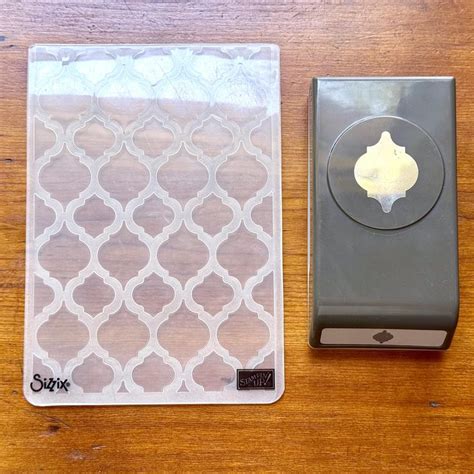 Stampin Up Mosaic Embossing Folder And Mosaic Ornament Paper Punch Bundle