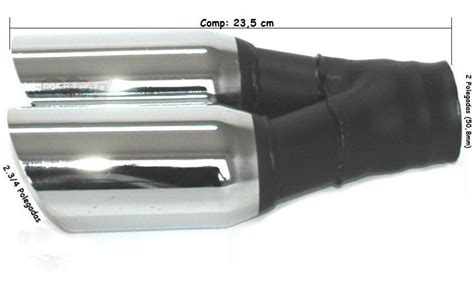 Ponteira Dupla Reta Cromada Parcelamento Sem Juros