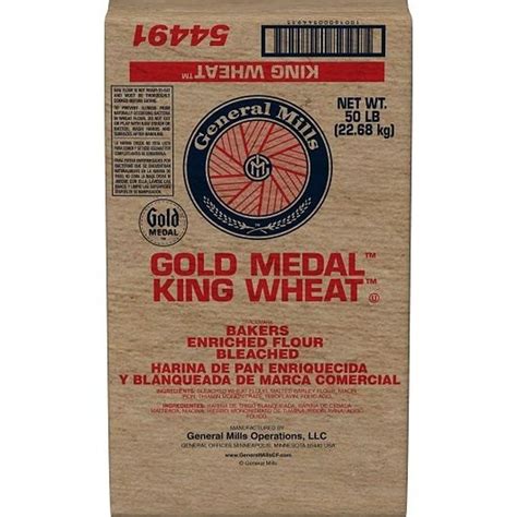 Gold Medal King Wheat Bakers Enriched Bleached Flour 50 Pound