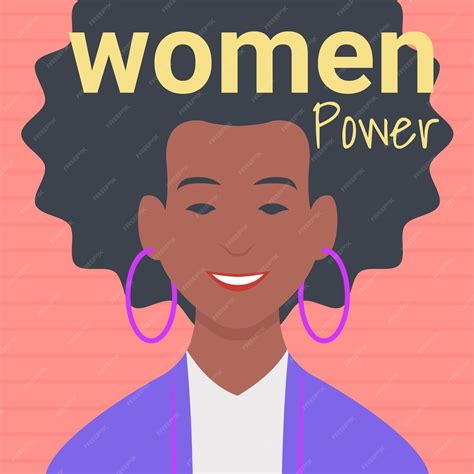 Premium Vector Empowered African American Woman Portrait Of Black