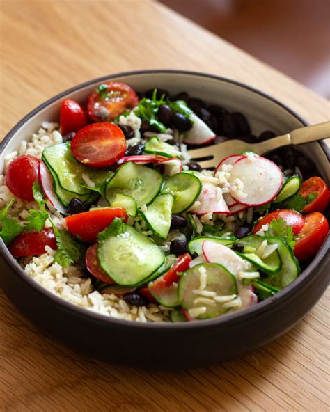 Black Beans And Rice With Cilantro Lime Vinaigrette Justine Doiron