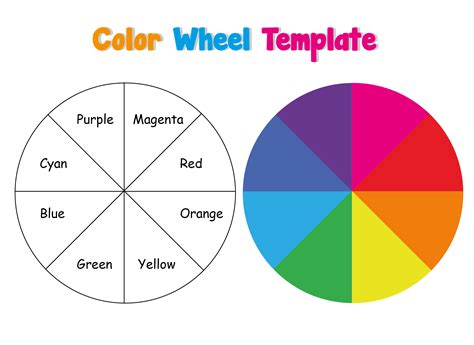 Blank Color Wheel Template Printable Free Printable