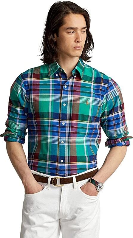 Polo Ralph Lauren Classic Fit Plaid Oxford Shirt Shopstyle