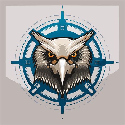 Strategic Eagle Vision Compass Logo Stock Image Illustration Of