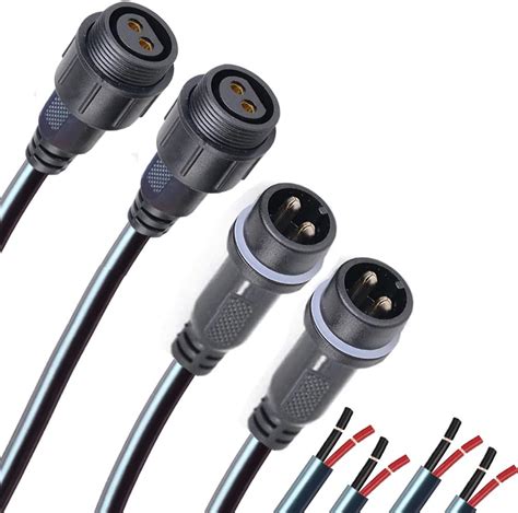 Yetor Waterproof Connectors 2 Wire12awg Male Female Plug Led Connector
