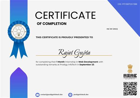 Rajat Gupta On Linkedin Prodigyinfotech Webdevelopment Internship