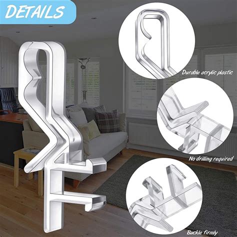 Dienrx Curtain Positioning Clip Clearance Blind Clips Clear Plastic Retainer Clips Blind Window