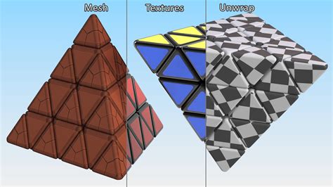 3d Model Rubik Pyramid Puzzle Assembled Turbosquid 2154755