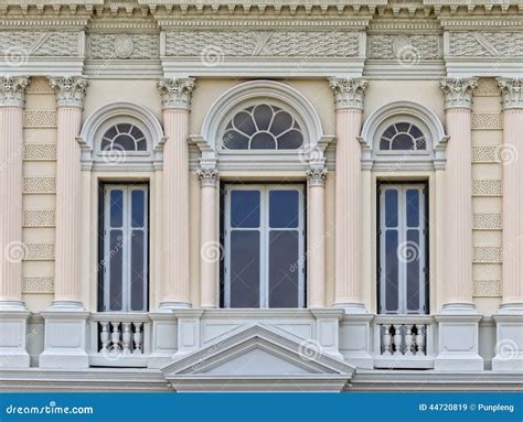 European Style Arch Window Stock Image Image Of Column 44720819