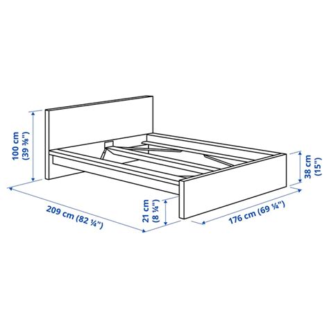 Malm Bed Frame High Grey Stainedluröy 160x200 Cm Ikea