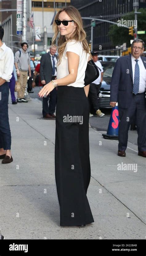 Olivia Wilde At `late Show With Stephen Colbert` Pictured Olivia Wilde Location New York Usa