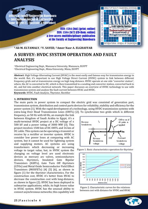 Pdf A Survey Hvdc System Operation And Fault Analysis