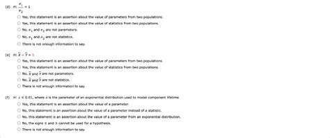 solved for each of the following assertions state whether