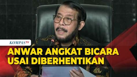 [full] Keterangan Anwar Usman Usai Diberhentikan Dari Ketua Mk