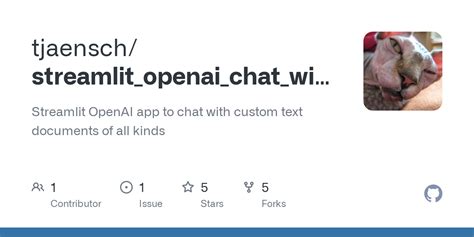 Github Tjaensch Streamlit Openai Chat With Docs Streamlit Openai App