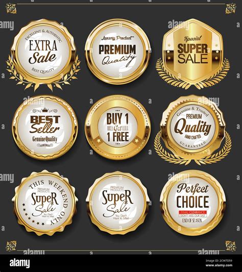 Luxury Premium Golden Badges And Labels Stock Vector Image And Art Alamy