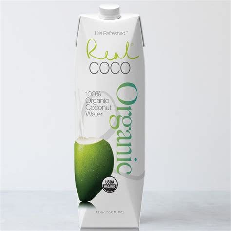 Organic Pure Coconut Water 1l 6 Pack Life Refreshed Brands Real