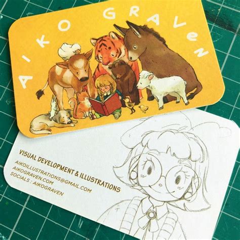 Illustrator Business Card By Aiko Graven Artist Business Cards